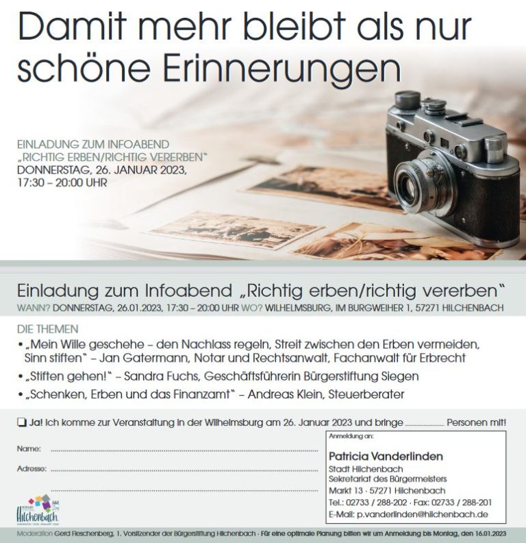 Einladung zum Infoabend „Richtig erben/richtig vererben - wirSiegen ...